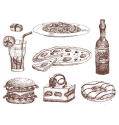 Hand drawing restaurant menu design Royalty Free Vector Image - VectorStock