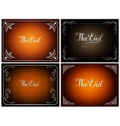 vintage the end lettering Royalty Free Vector Image - VectorStock