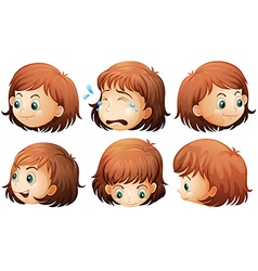 Cartoon kids faces Royalty Free Vector Image - VectorStock