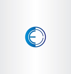 Capital letter E Monogram logo emblem Royalty Free Vector