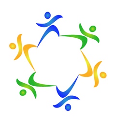 Healthy and happy people logo Royalty Free Vector Image