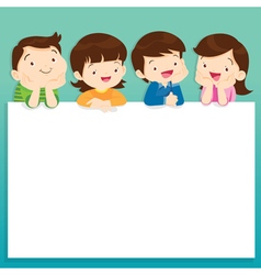 Cute cartoon kids frame Royalty Free Vector Image