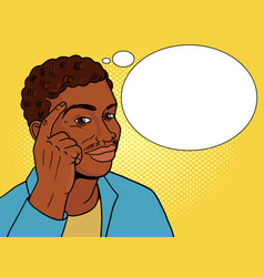 Thinking guy meme face for any design Royalty Free Vector