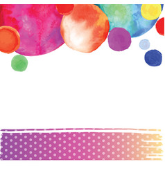 Rainbow watercolor circles Royalty Free Vector Image