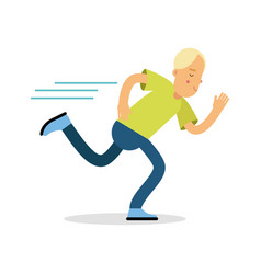 Fast runner and slow runner Royalty Free Vector Image