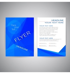 Front and back tech flyer template design Vector Image