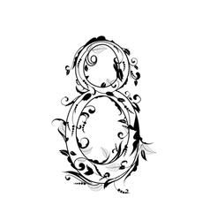 Number 8 Royalty Free Vector Image - VectorStock