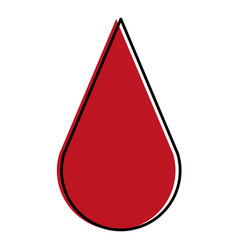 Single blood drop isolated on white background Vector Image