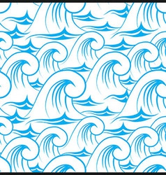 Seamless ocean wave pattern Royalty Free Vector Image - VectorStock