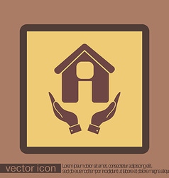 Hand holding a House icon Home sign Royalty Free Vector