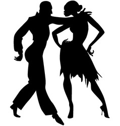 Latin dance rumba dancing couple Royalty Free Vector Image