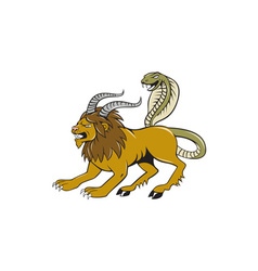 Humbaba punching cartoon Royalty Free Vector Image
