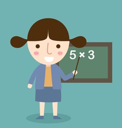 Cute cartoon of a teacher Royalty Free Vector Image