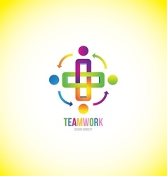 Circle group teamwork abstract logo Royalty Free Vector Image - VectorStock