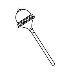 Royal scepter drawing superhero accessory Vector Image
