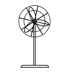 Electric table fan icon outline style Royalty Free Vector