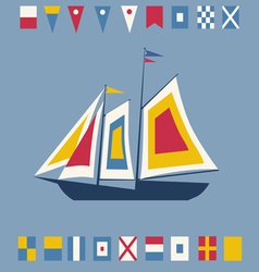 Nautical flags Royalty Free Vector Image - VectorStock