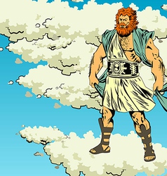 Greek god zeus cartoon Royalty Free Vector Image