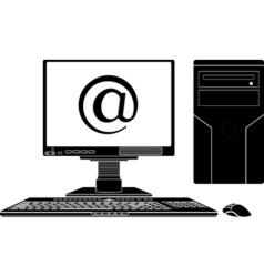 Desktop computer Royalty Free Vector Image - VectorStock