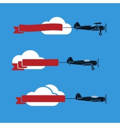 Plane with the banner Royalty Free Vector Image