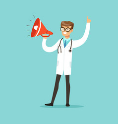 Concerned doctor cartoon Royalty Free Vector Image
