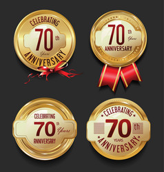 Luxury golden labels Royalty Free Vector Image