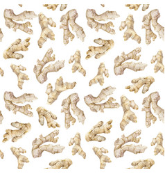 Torch ginger flower and leaves pattern background Vector Image