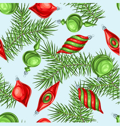 Christmas seamless pattern with balls Royalty Free Vector