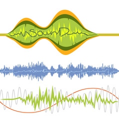 Music sound wave spectrum Royalty Free Vector Image
