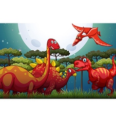 Border design with dinosaur at the park Royalty Free Vector Image ...