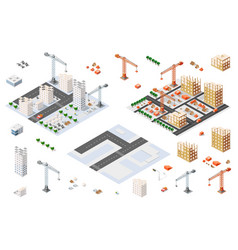 Architecture Construction Building icon set Vector Image