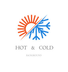 Hot and cold black background Royalty Free Vector Image