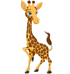 Happy giraffe cartoon Royalty Free Vector Image