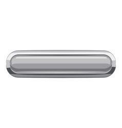 White rectangular button icon cartoon style Vector Image
