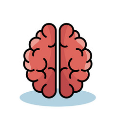 Pink brain side view Royalty Free Vector Image