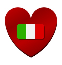 Heart with Italy flag Royalty Free Vector Image
