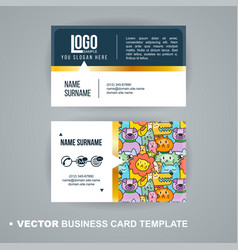 Doodle colorful hand drawn cards for kids Vector Image
