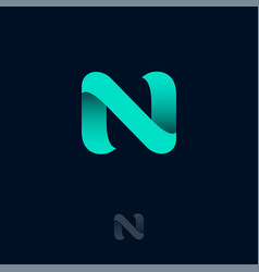 News logo n monogram rays network icon Royalty Free Vector