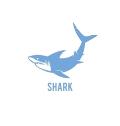 Shark bite a blank sign Royalty Free Vector Image
