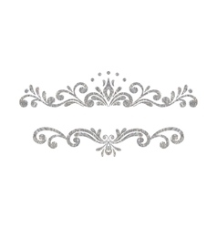 Elegant luxury vintage silver floral border Royalty Free Vector Image ...