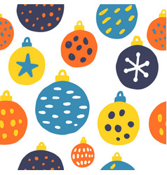 Christmas seamless pattern with balls Royalty Free Vector