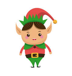 Happy Christmas Elf Royalty Free Vector Image - VectorStock