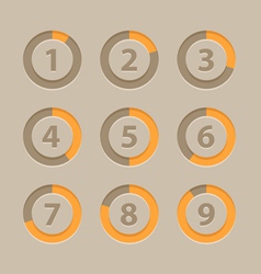 Circle chart templates collection Royalty Free Vector Image