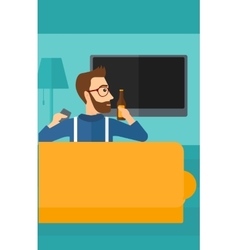 Cartoon man tv Royalty Free Vector Image - VectorStock
