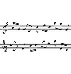 Music notes border frame Royalty Free Vector Image