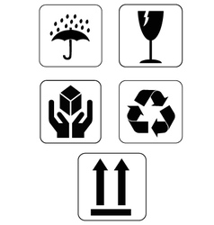 Breakable or fragile material packaging symbol Vector Image
