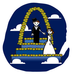 Day of the Dead Wedding Royalty Free Vector Image