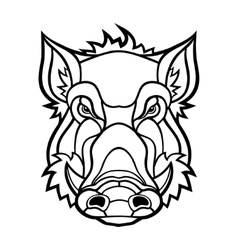 Wild hogs head Royalty Free Vector Image - VectorStock