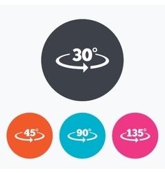 Angle 30 degrees sign icon geometry math symbol Vector Image