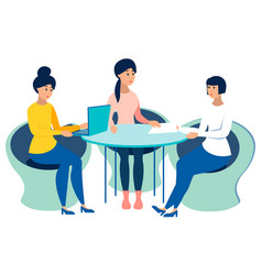 Office staff at workplace interior space Vector Image